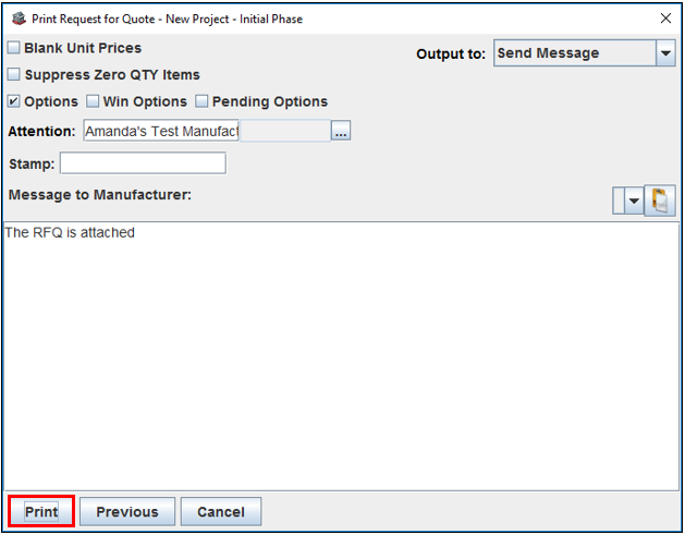 Sending a Manufacturer an RFQ via O2O – Ingen Software