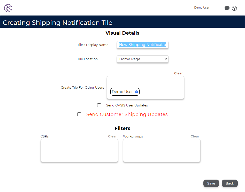 Creating the Shipping Notification Tile – Ingen Software
