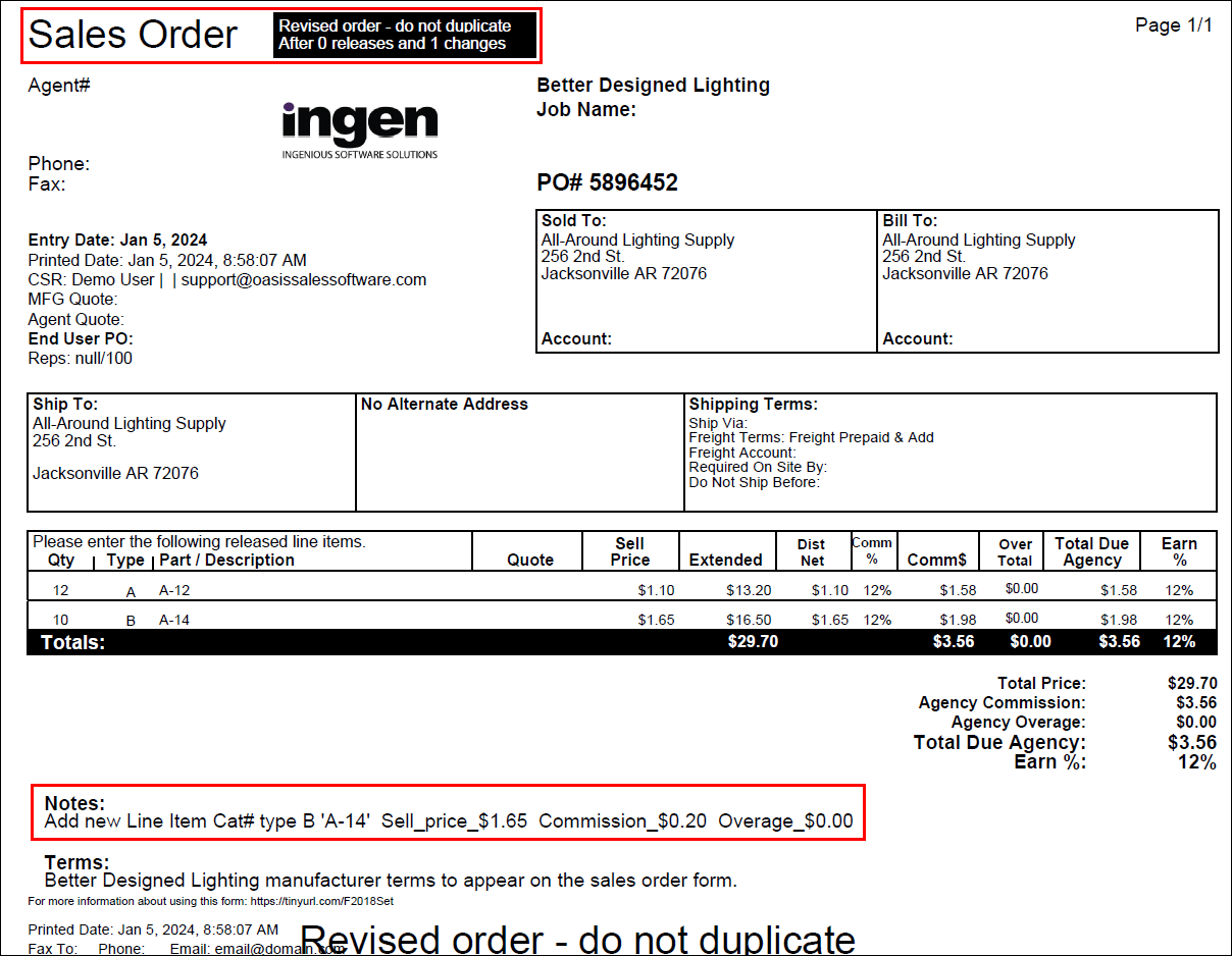 Setting Up Recap Change Orders for Manufacturers – Ingen Software
