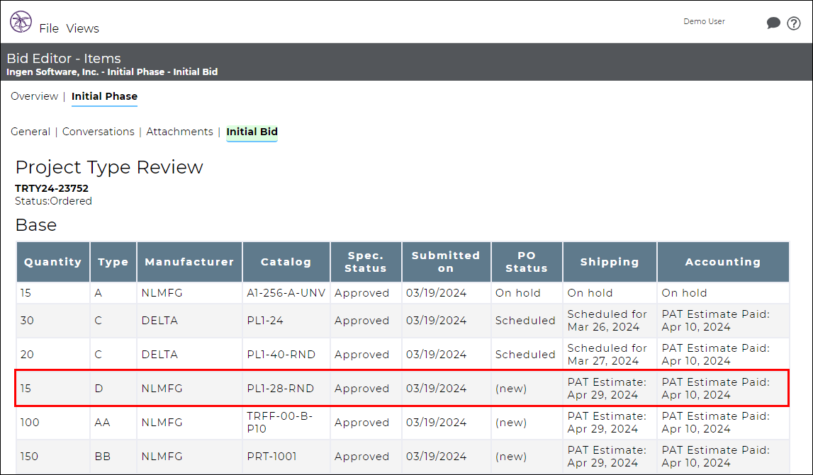 O4 Project Type Review Report – Ingen Software