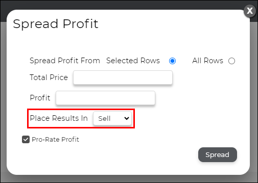 Using the Spread Profit Tool in O4 – Ingen Software