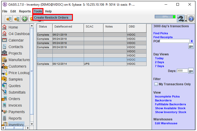 Managing Restocking and Creating Restock Orders – Ingen Software
