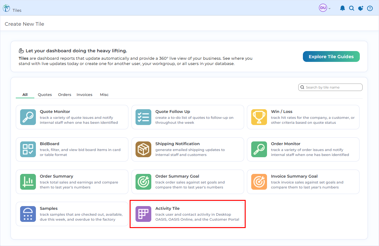 Creating the Activity Tile – Ingen Software