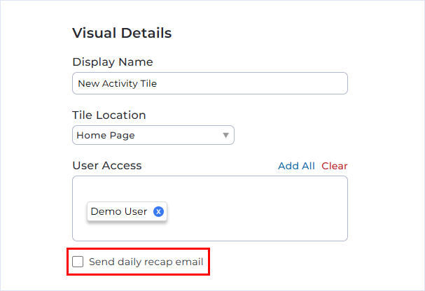 Creating the Activity Tile – Ingen Software