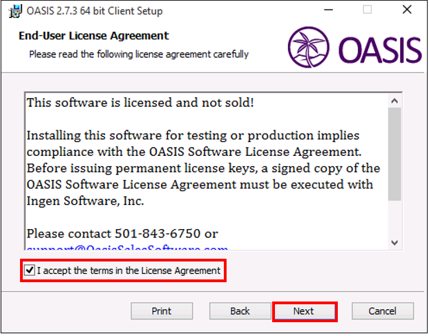 Installing the OASIS Server on Windows – Ingen Software