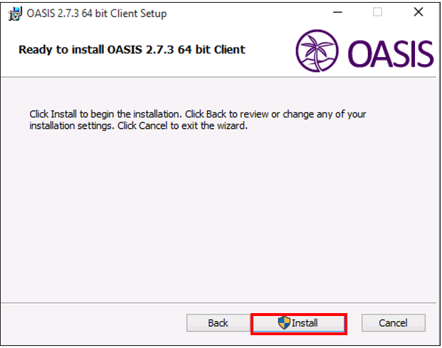 Installing the OASIS Server on Windows – Ingen Software