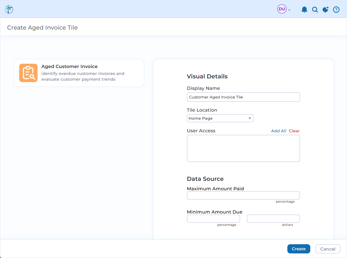 Creating the Aged Customer Invoice Tile – Ingen Software