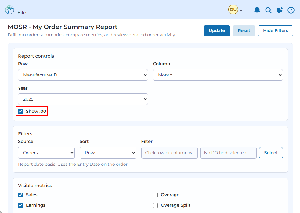 The My Order Summary Report (OASIS Online) – Ingen Software